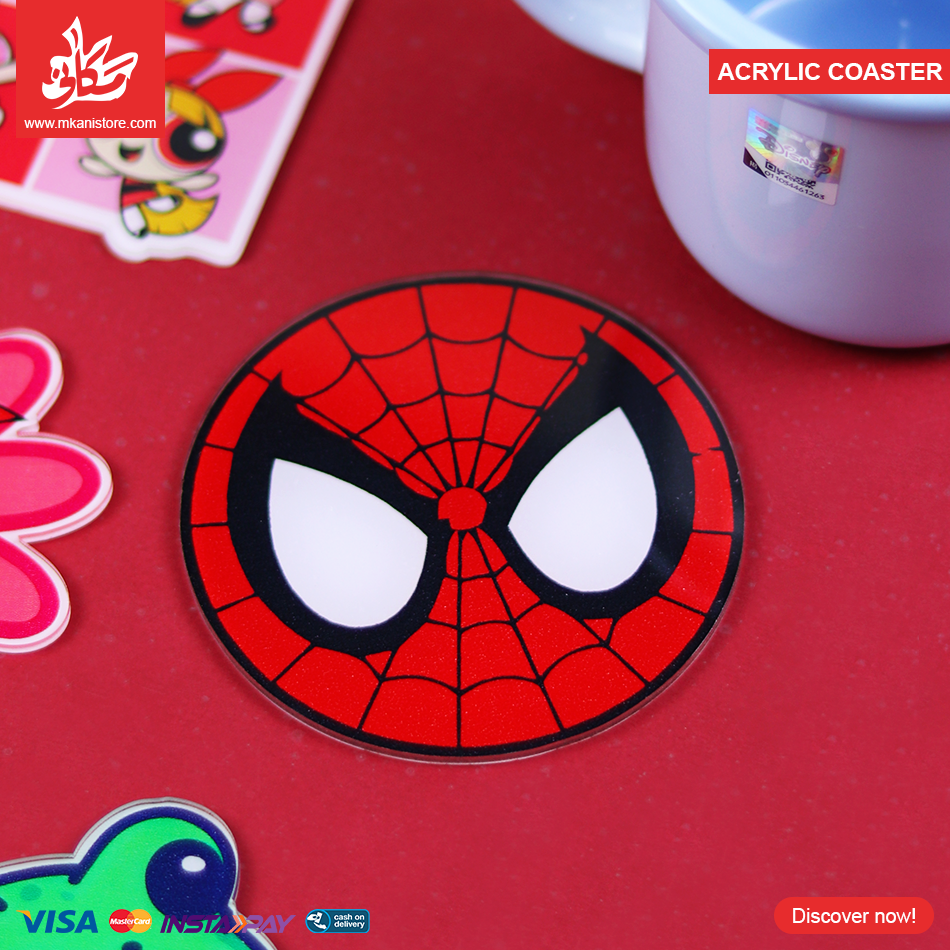 Acrylic Coasters – Spiderman Mask – mkanistore